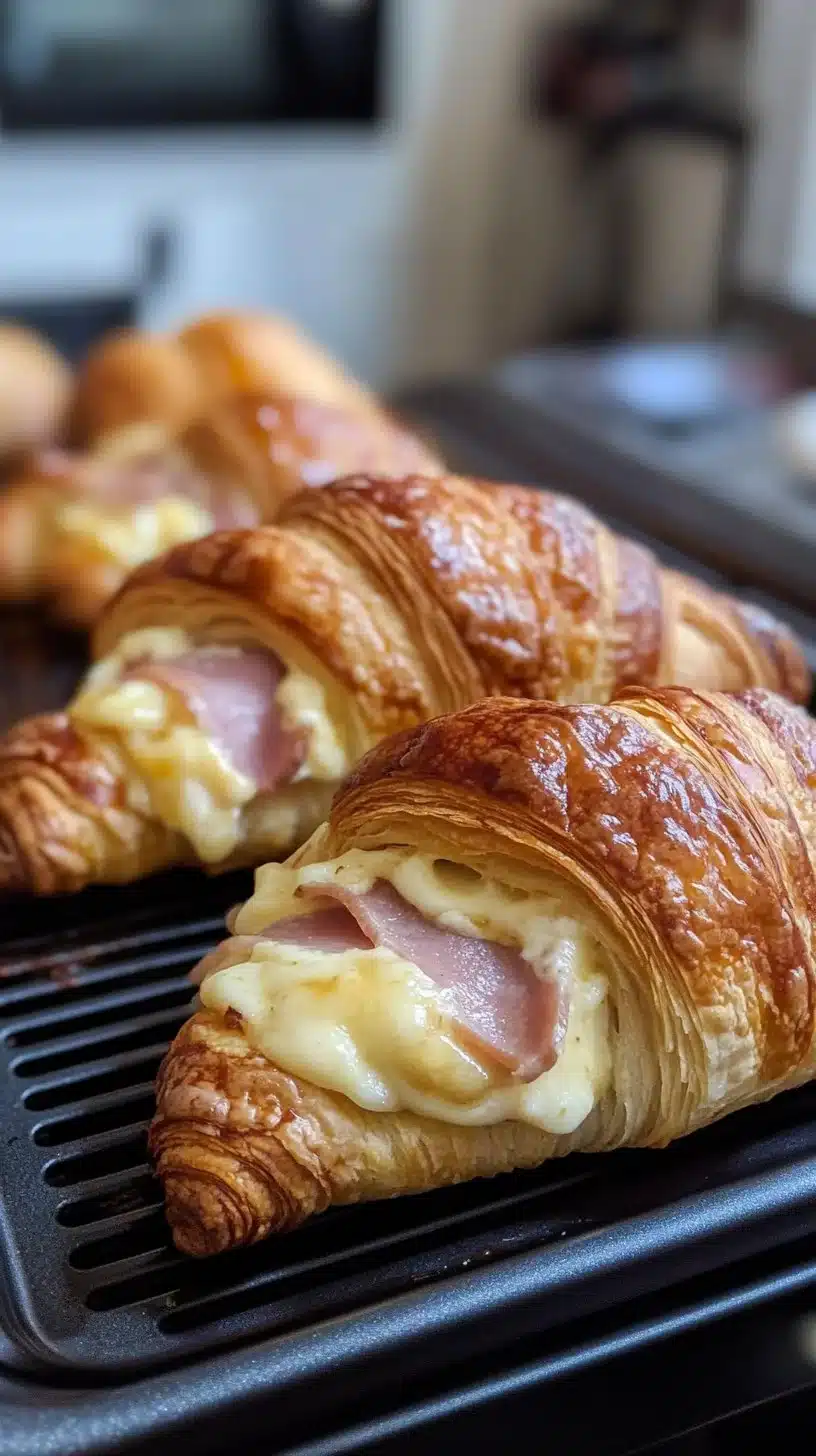 Air Fryer Ham Cheese Croissants